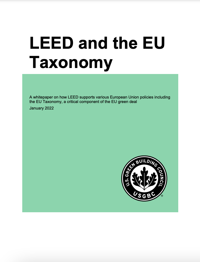LEED und EU-Taxonomie | German Green Building Association e.V. LEED und EU-Taxonomie | German Green Building Association e.V.